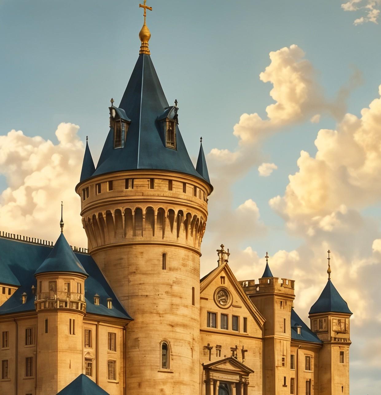 Magical Castle Digital Art Print, Enchanted Fantasy Wall Decor ...