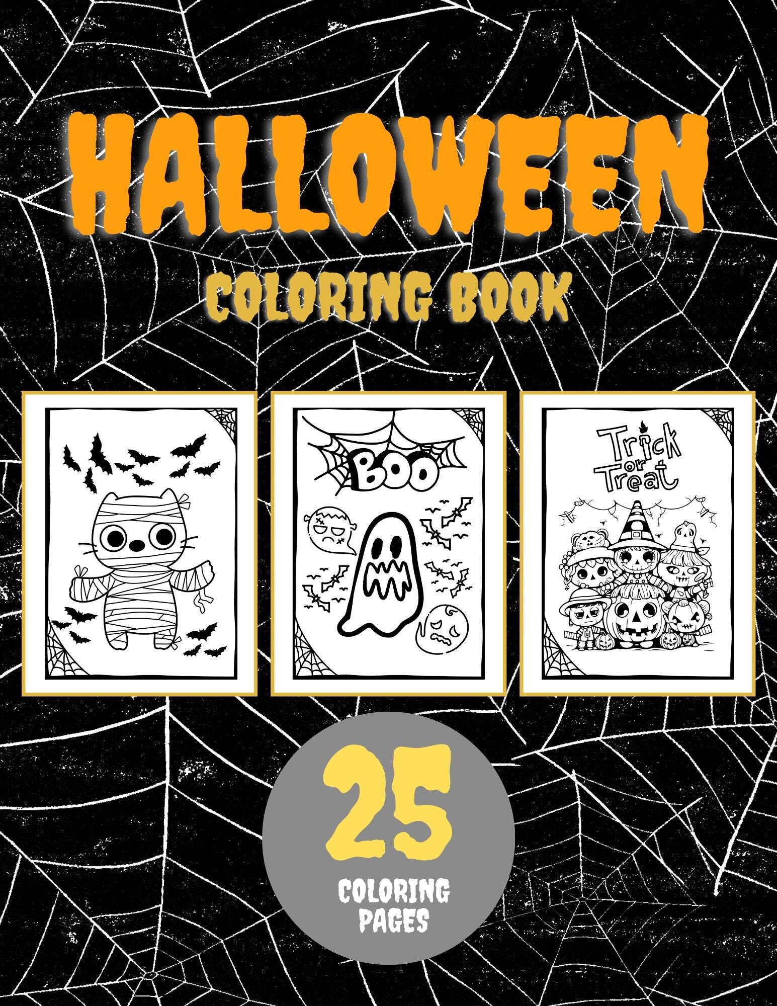 Cute Halloween Coloring Pages - Etsy