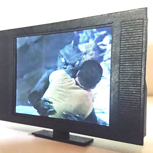 Miniature Modern Real Working TV 1/12 Scale for Dollhouse and - Etsy