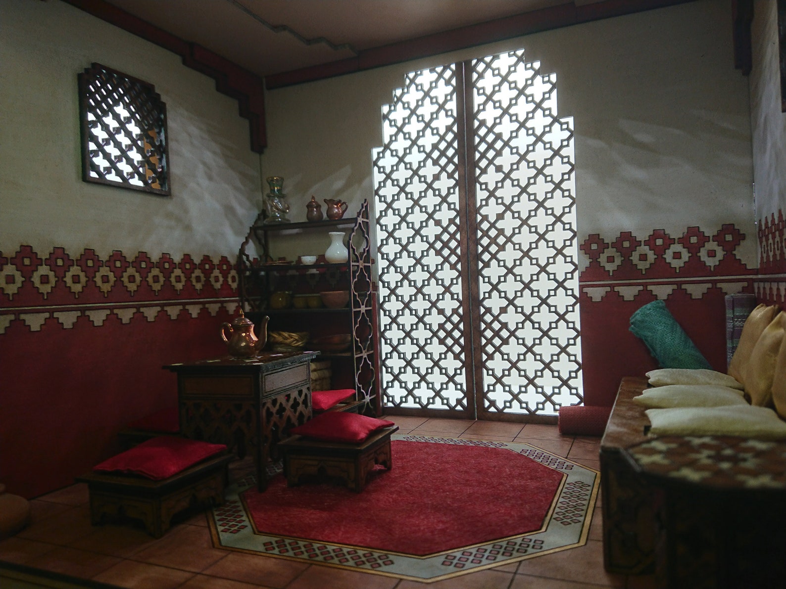 Moroccan Furniture Set Square Table and Four Low Seats With - Etsy