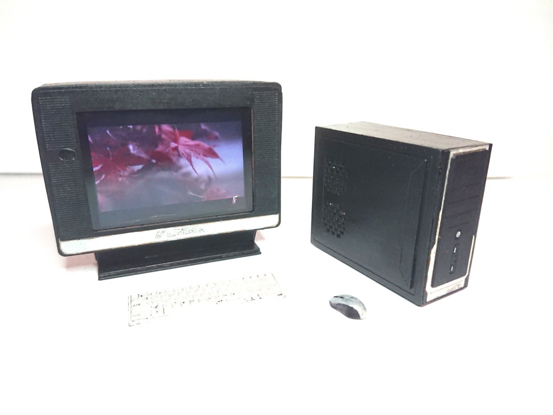 Dollhouse Miniature Real Working Mini PC Set, 1/12 Scale - Etsy