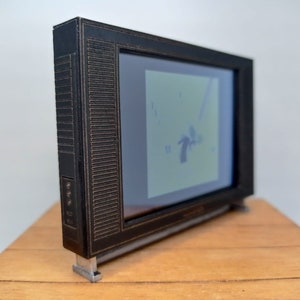 Miniature Modern Real Working TV, 1/12 Scale for Dollhouse and Roombox ...