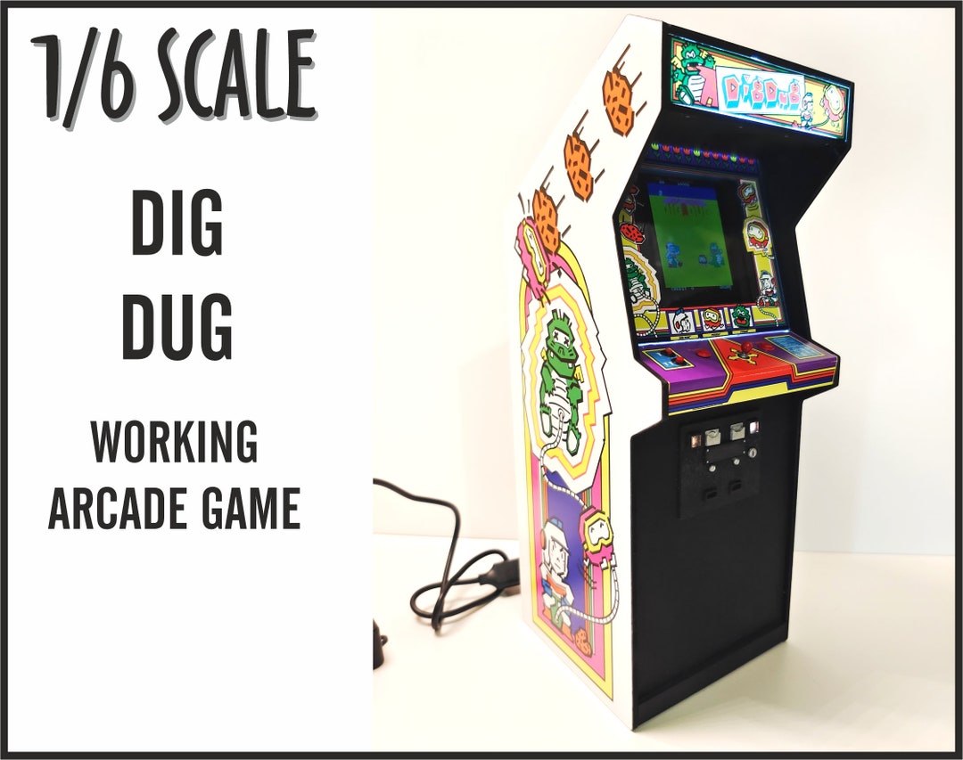 Miniature Dig Dug Arcade Machine, 1/6 Scale, Playscale. - Etsy