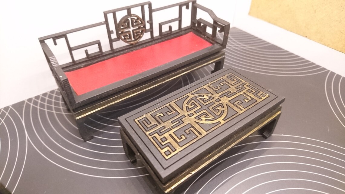 Chinese Furniture Living Room Set With 2 Armchairs 1 Sofa | Etsy