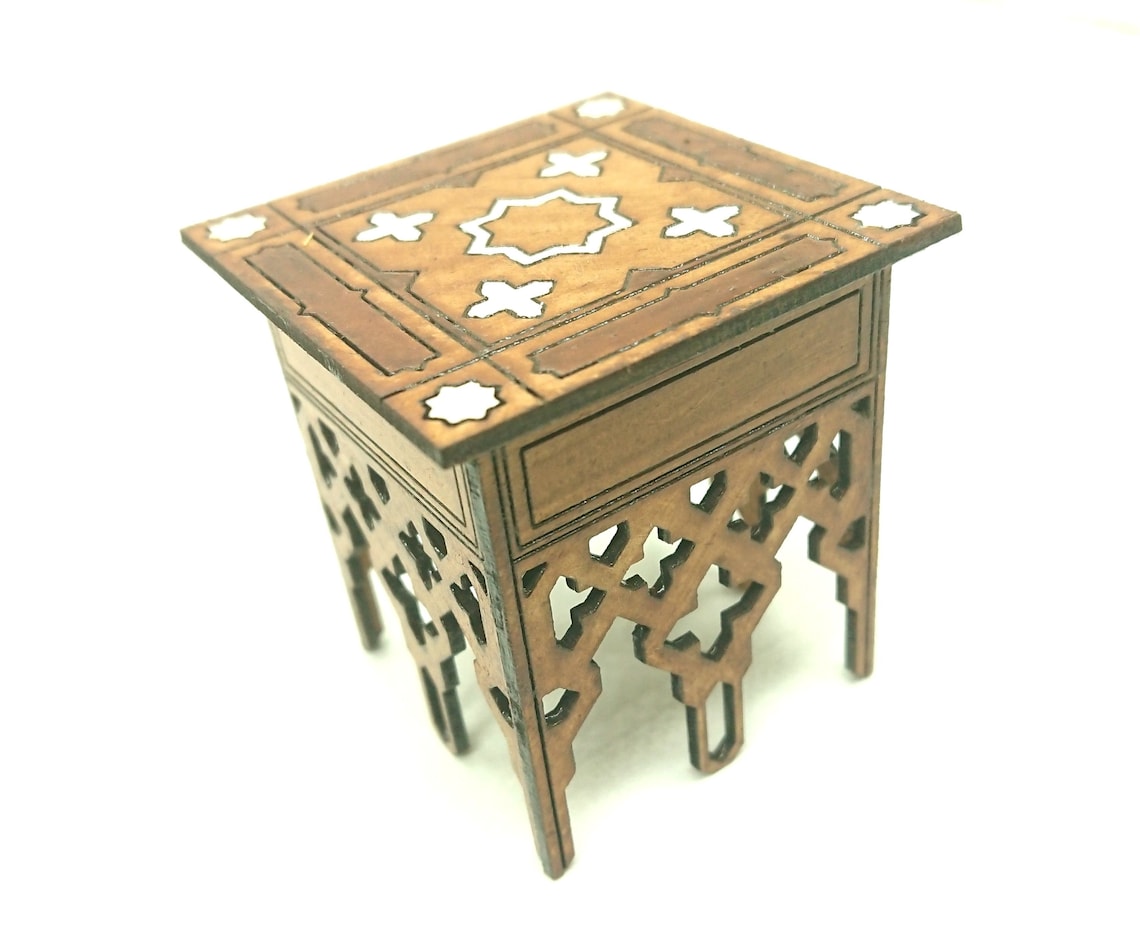 Moroccan Furniture Set Square Table and Four Low Seats With - Etsy
