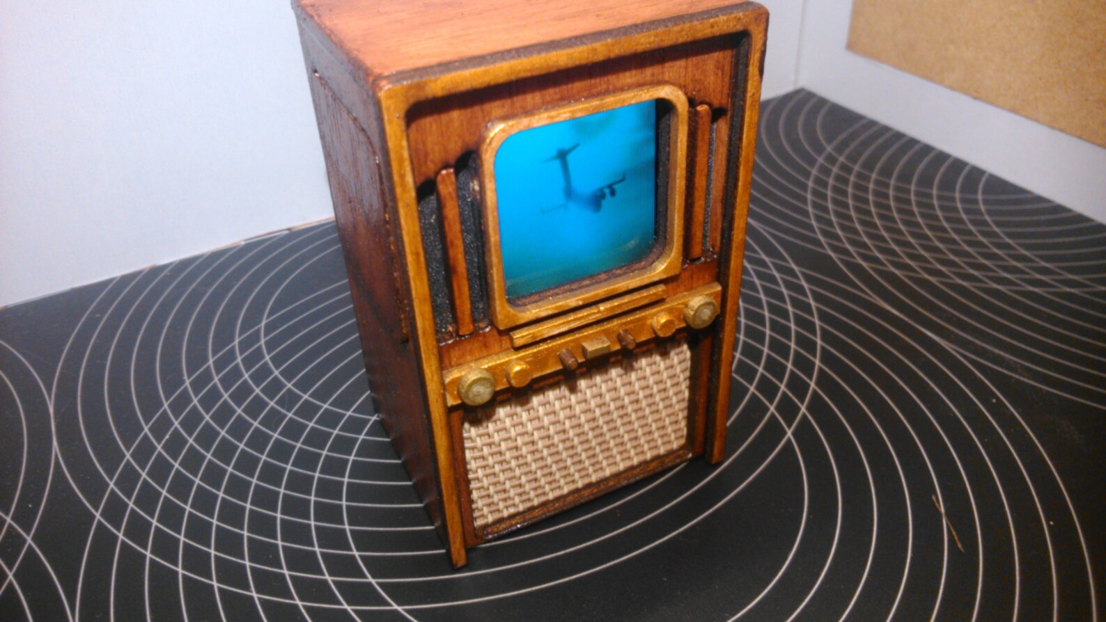 Miniature Working Vintage Mid Century 50s TV 1/12 Scale for - Etsy