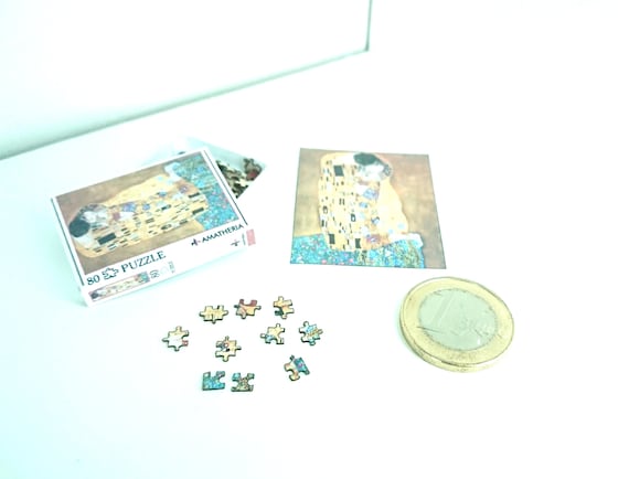 Dollhouse Miniature Real Puzzle. It Works. 80 Pieces. the Kiss - Etsy