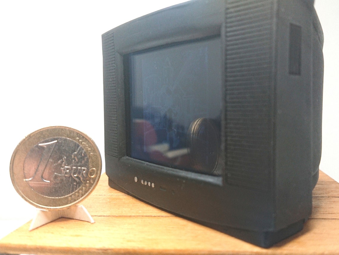 Miniature Working 90s TV 1/12 Scale for Dollhouse and - Etsy