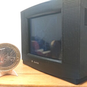 Miniature Working 90s TV, 1/12 Scale for Dollhouse and Roombox. - Etsy