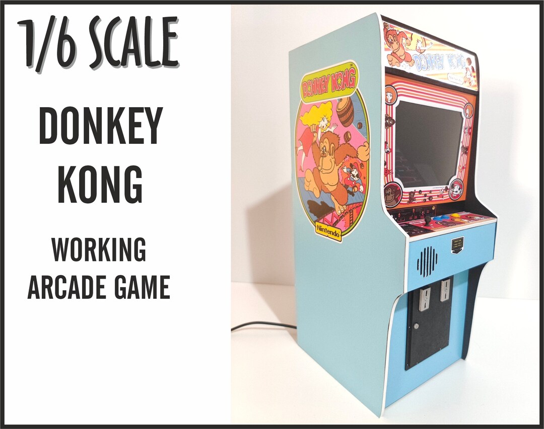Miniature Arcade Machine, Donkey Kong Game, 1/6 Scale playscale, New ...