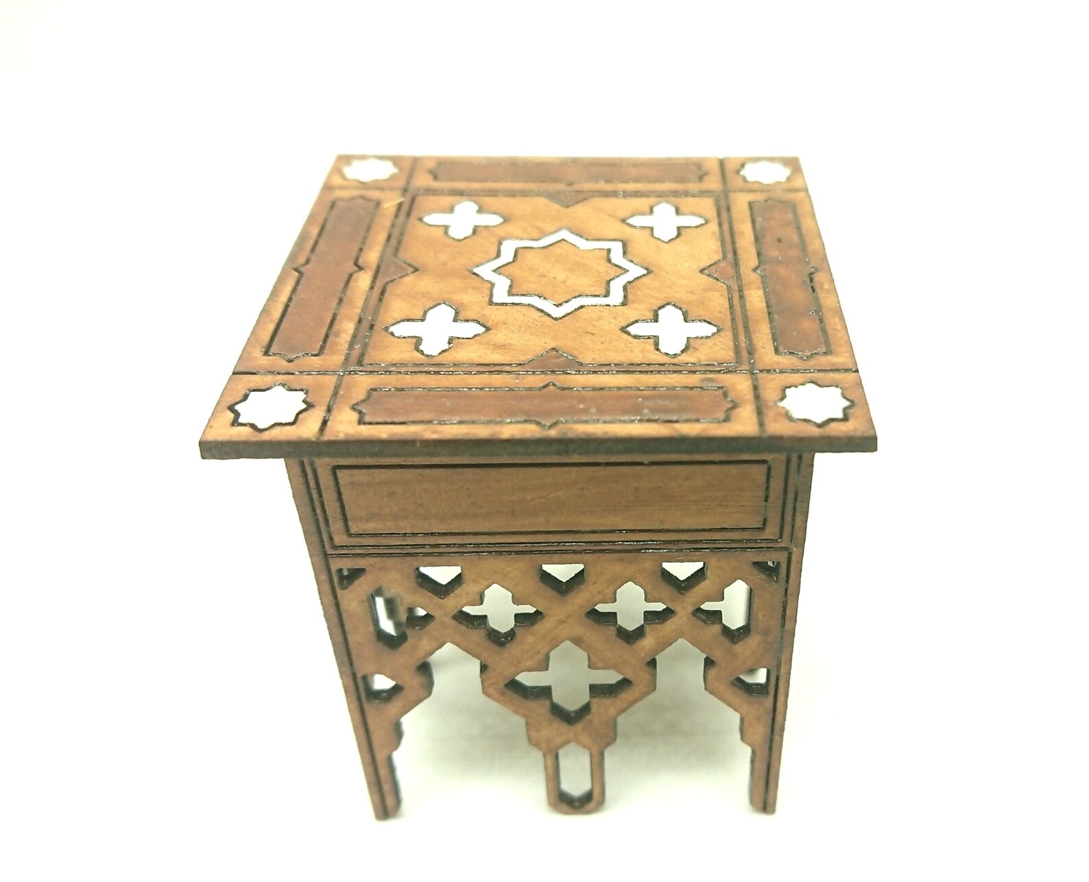 Miniature Moroccan Furniture Set, Square Table and Four Low Seats With ...