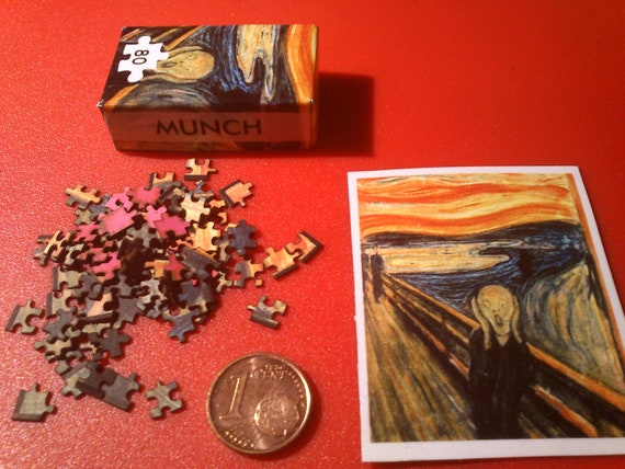 Dollhouse miniature real puzzle. It works. 80 pieces. The | Etsy