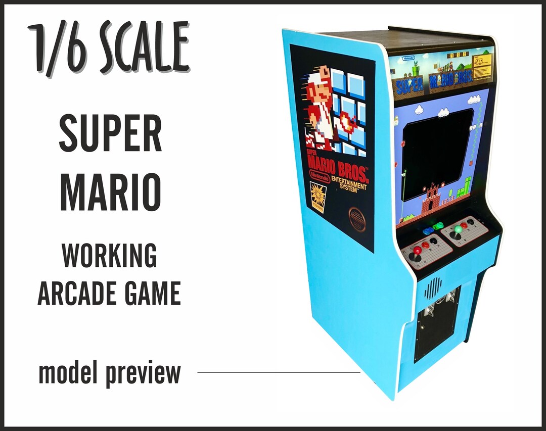Miniature Super Mario Bros Arcade Machine 1/6 Scale - Etsy