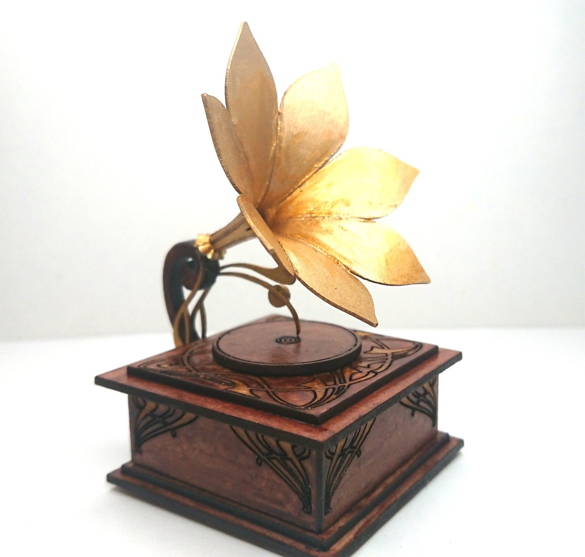 Miniature Working Art Nouveau Vintage Gramophone 1/12 Scale - Etsy