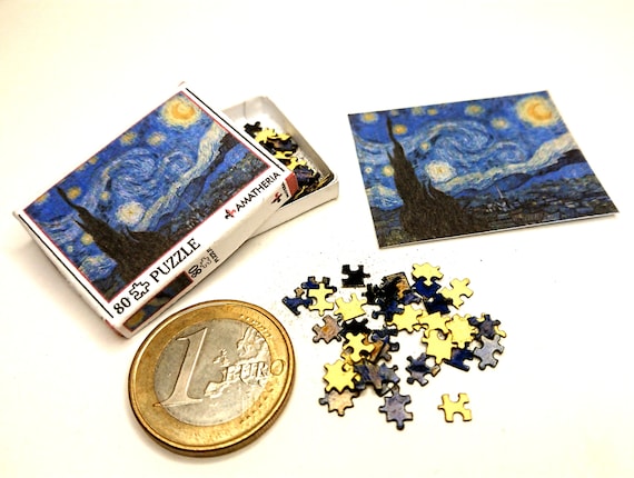 Dollhouse Miniature Real Puzzle. It Works. 80 Pieces. Starry - Etsy
