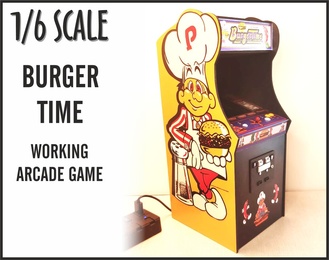 Miniature Burger Time Arcade Machine, 1/6 Scale, Playscale. - Etsy