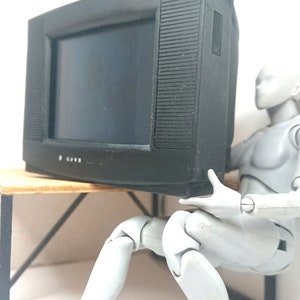 Miniature Working 90s TV, 1/12 Scale for Dollhouse and Roombox. - Etsy