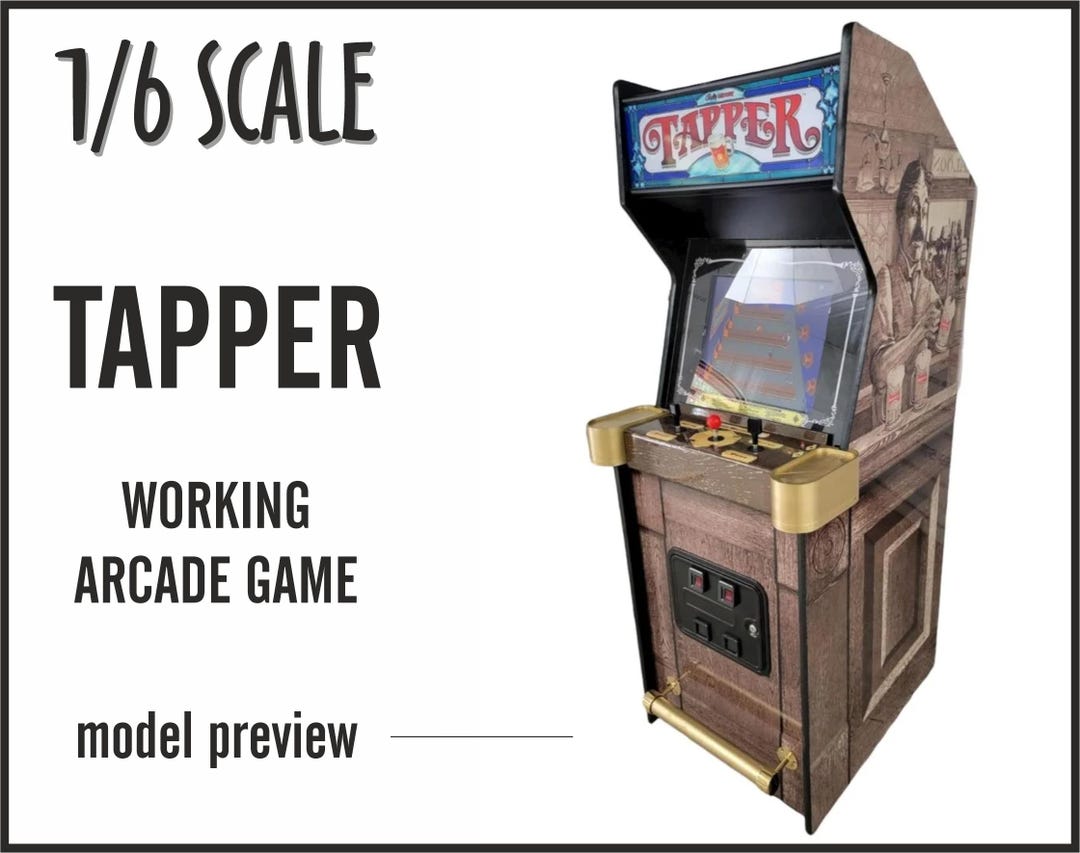 Miniature Arcade Machine, Tapper Game, 1/6 Scale (playscale, New Wave Toys) - Etsy