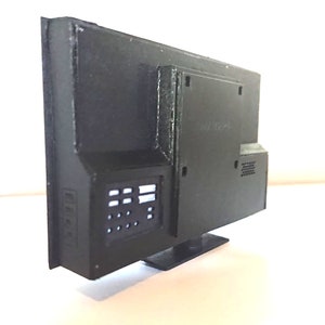 Miniature Modern Real Working TV, 1/12 Scale for Dollhouse and Roombox ...