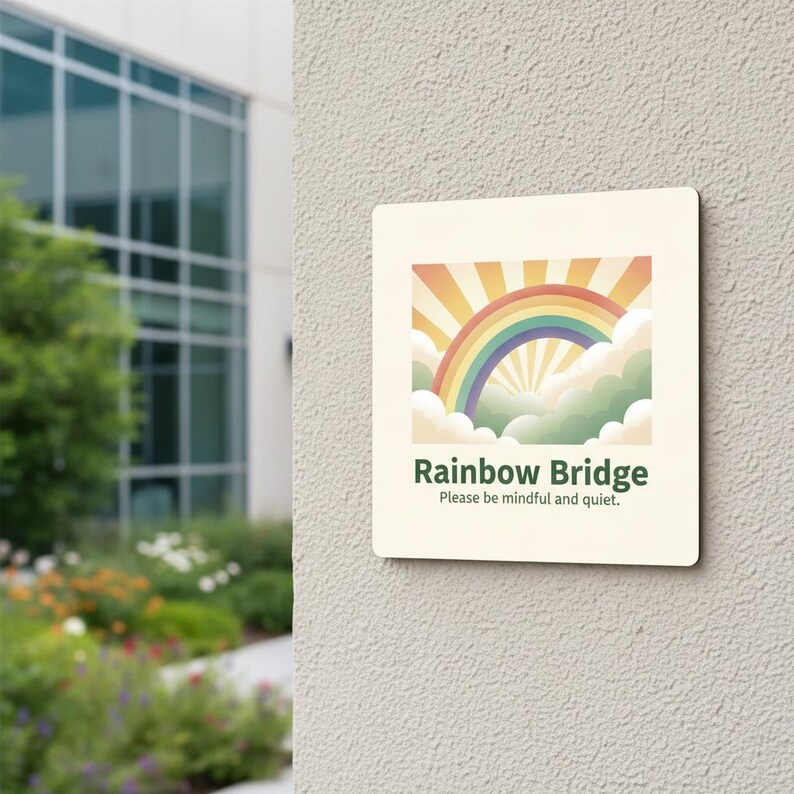Euthanasia Sign for Veterinarian Clinic | Rainbow Bridge Sign, Pet Loss ...