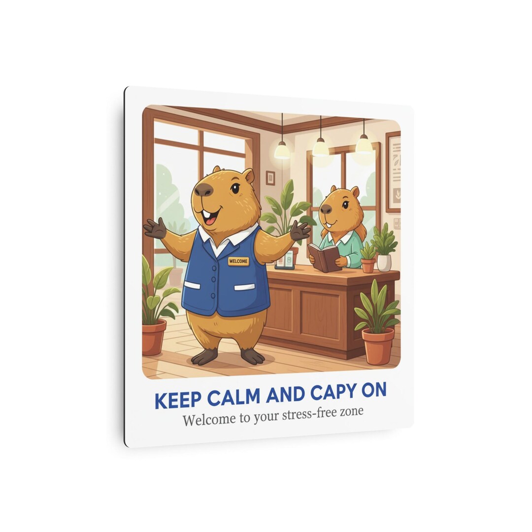 Capybara Spa Welcome Sign, Funny Animal Massage Studio Decor, Cute ...