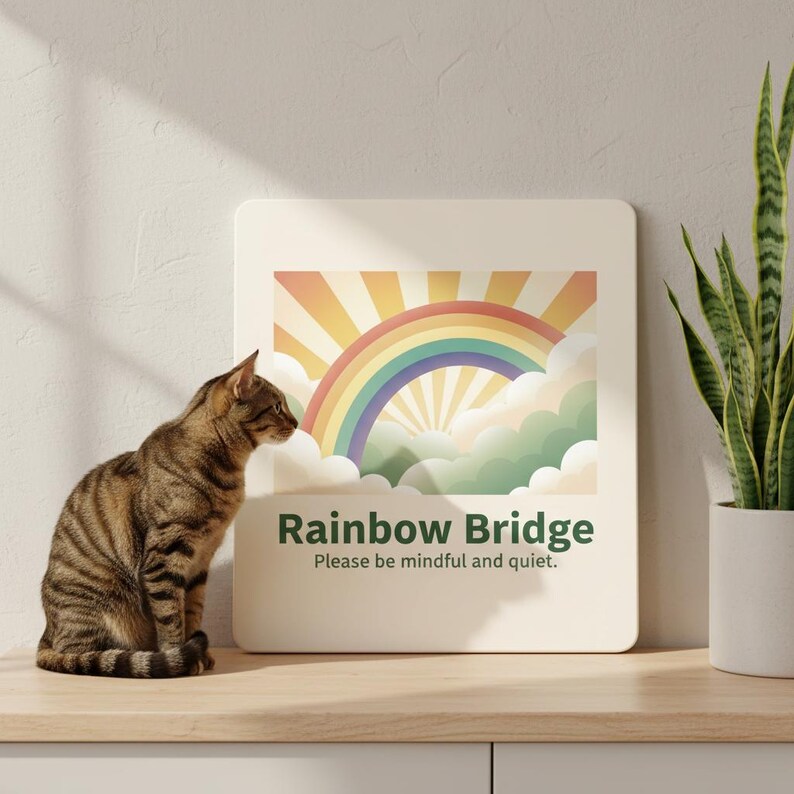Euthanasia Sign for Veterinarian Clinic | Rainbow Bridge Sign, Pet Loss ...