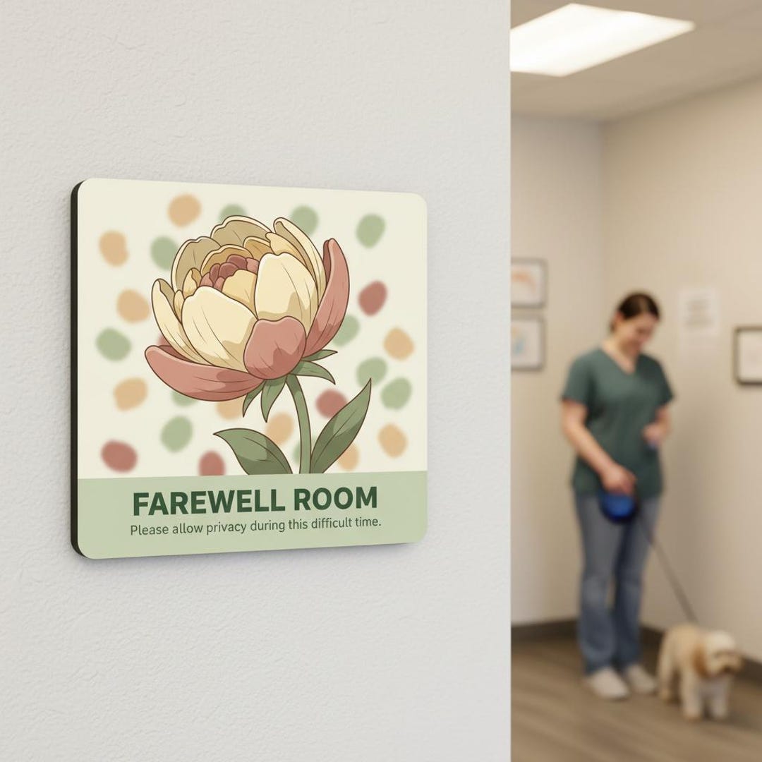Farewell Room Sign - Pet Euthanasia Sign, Vet Clinic Sign ...