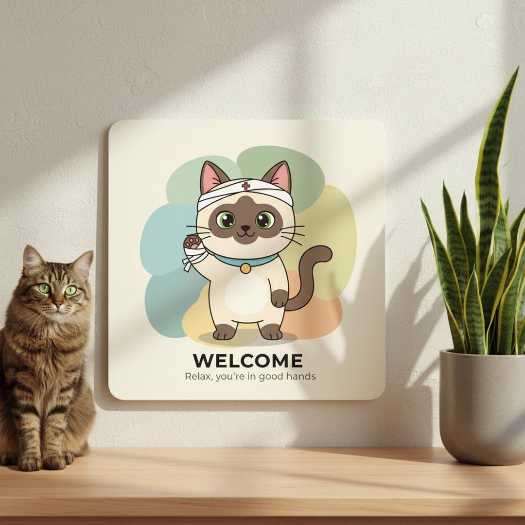 Vet Clinic Welcome Sign - Medical Office Decor, Waiting Room Signage - Etsy