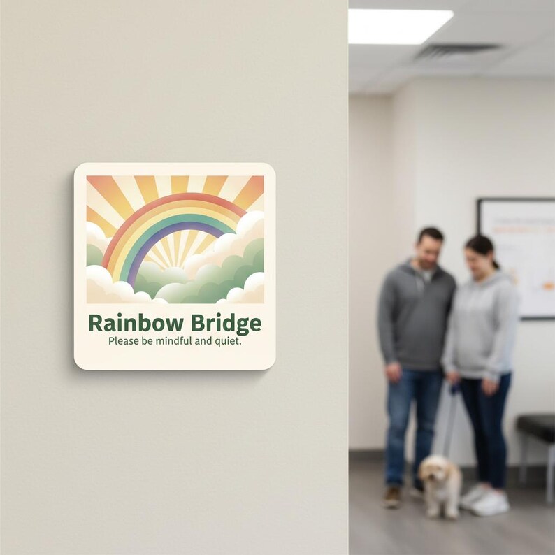 Euthanasia Sign for Veterinarian Clinic | Rainbow Bridge Sign, Pet Loss ...
