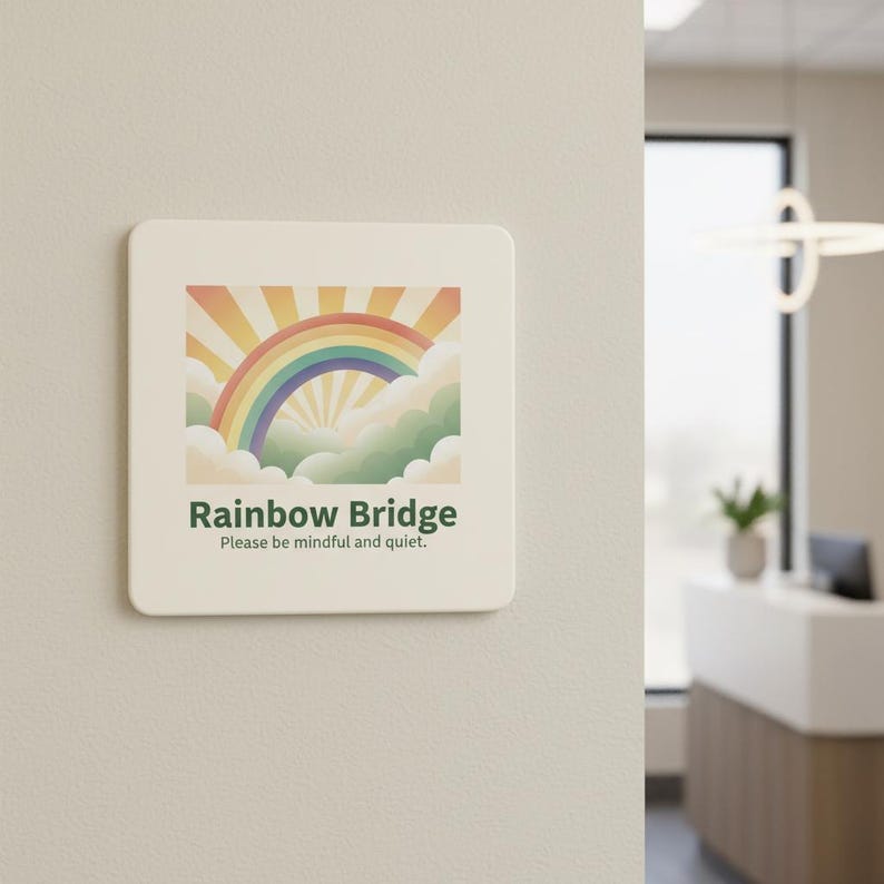 Euthanasia Sign for Veterinarian Clinic | Rainbow Bridge Sign, Pet Loss ...