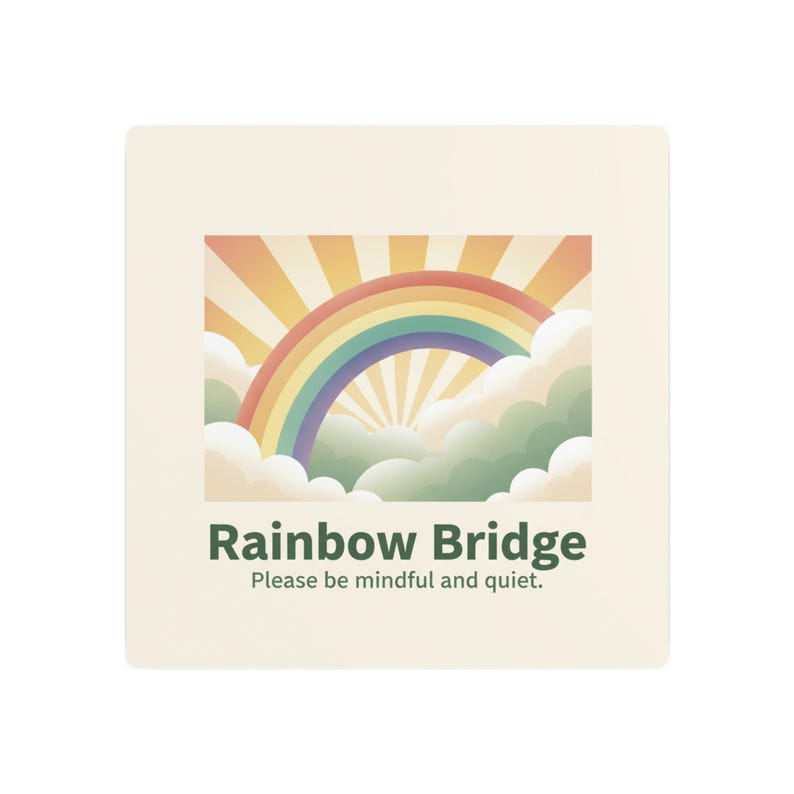Euthanasia Sign for Veterinarian Clinic | Rainbow Bridge Sign, Pet Loss ...