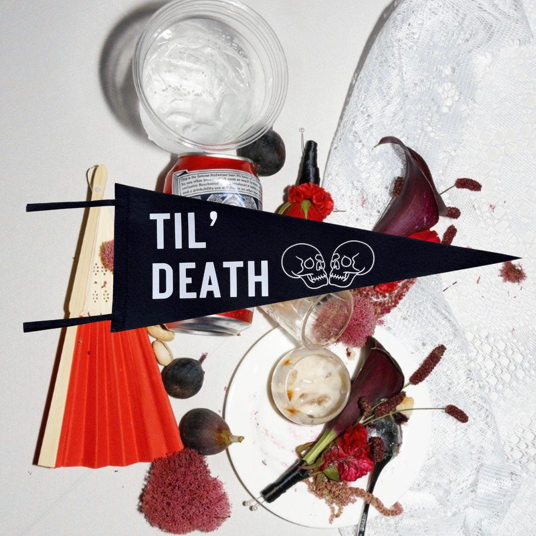 Til Death Retro Pennant - Photo Booth Prop - Etsy