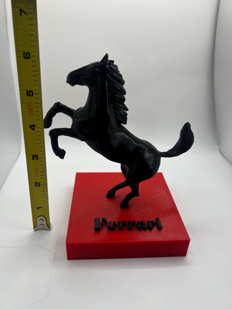 Ferrari Inspired Horse Figurine | Decor | Ferrari Inspired - Etsy
