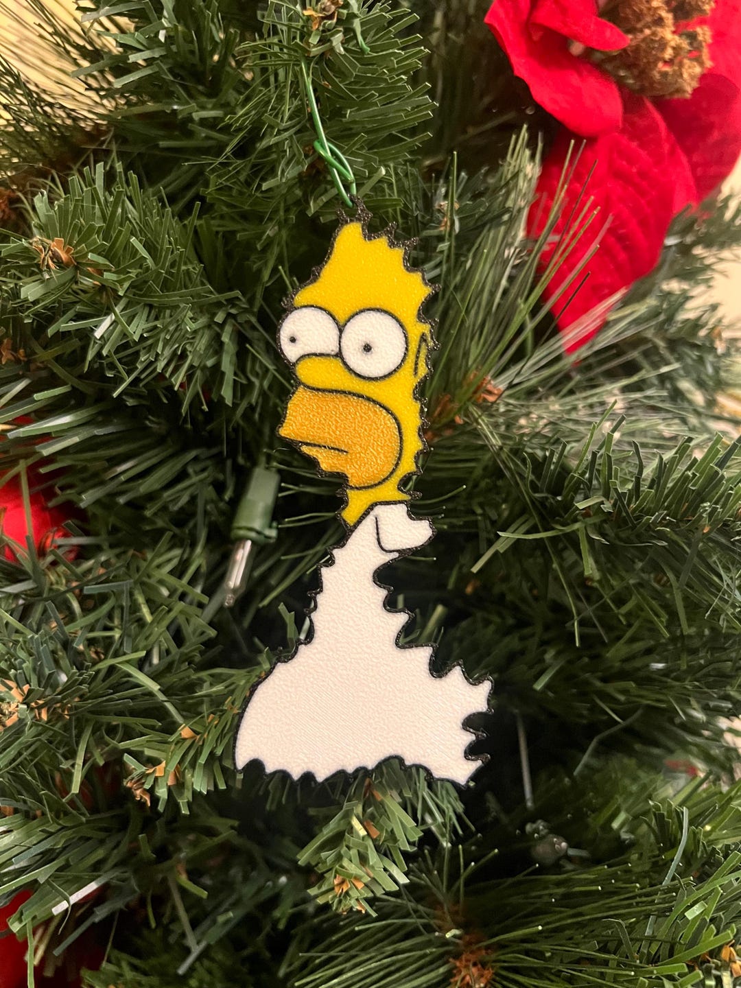 Homer Simpson Bush Ornament | Christmas | Funny | Meme | Detailed - Etsy