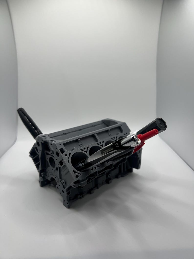V8 Engine Block Pen Holder | Desk Toy | Pen Holder - Etsy