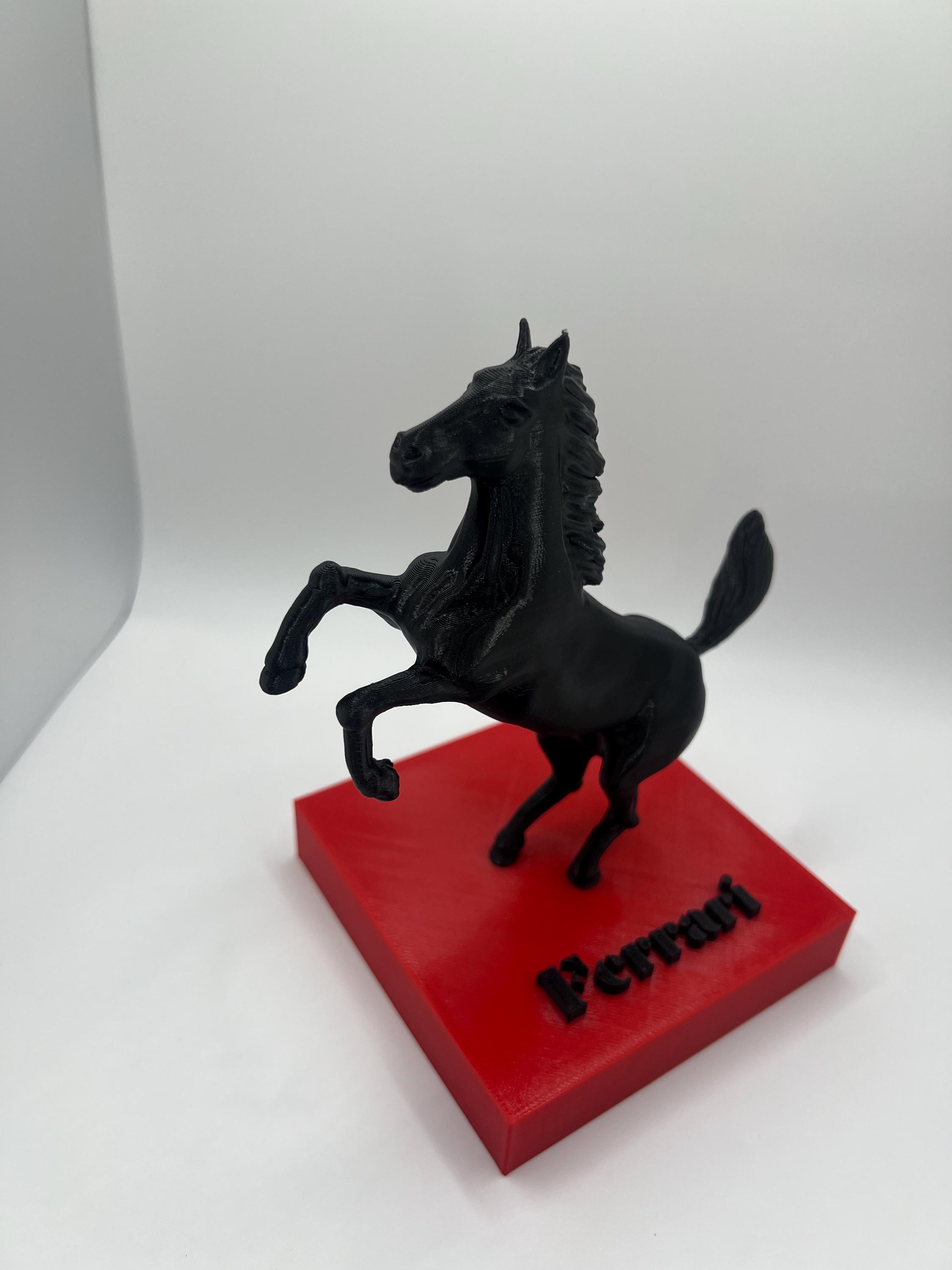 Ferrari Inspired Horse Figurine | Decor | Ferrari Inspired - Etsy