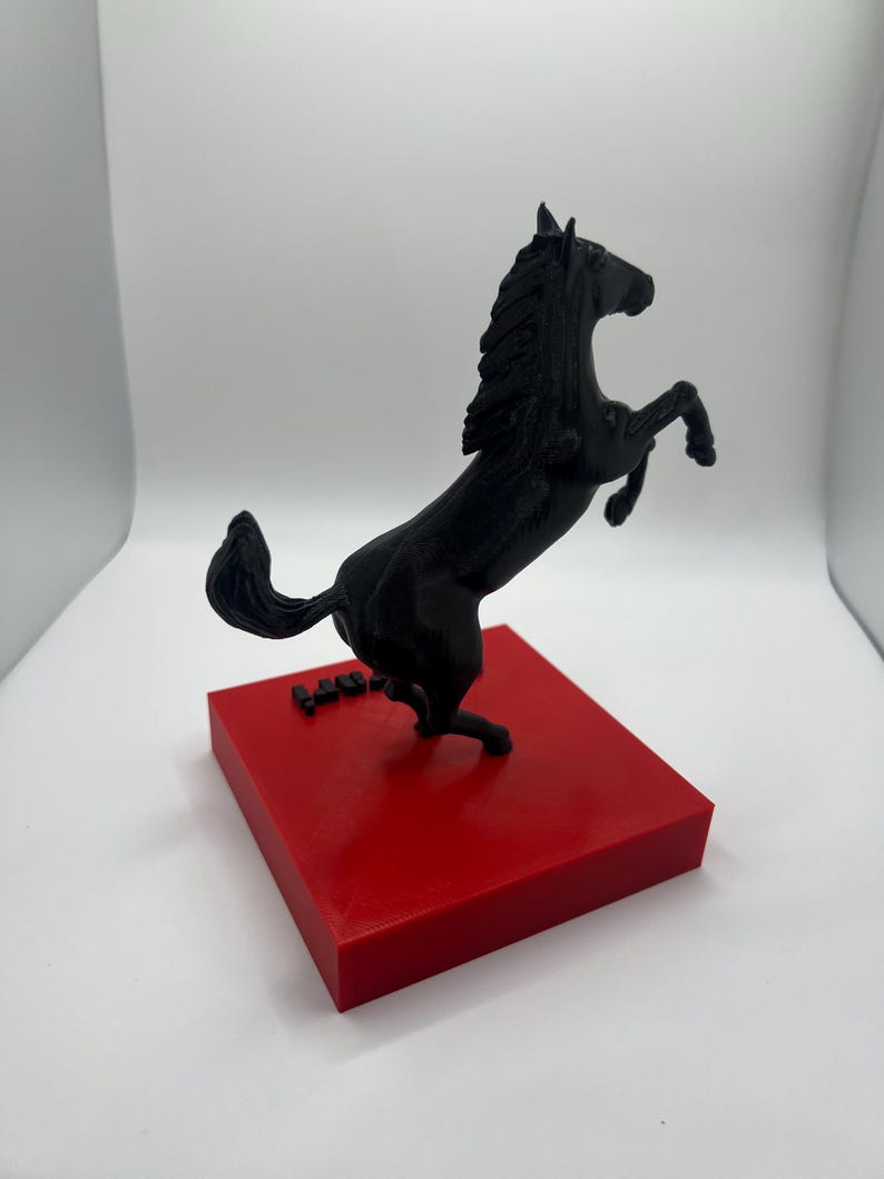 Ferrari Inspired Horse Figurine | Decor | Ferrari Inspired - Etsy