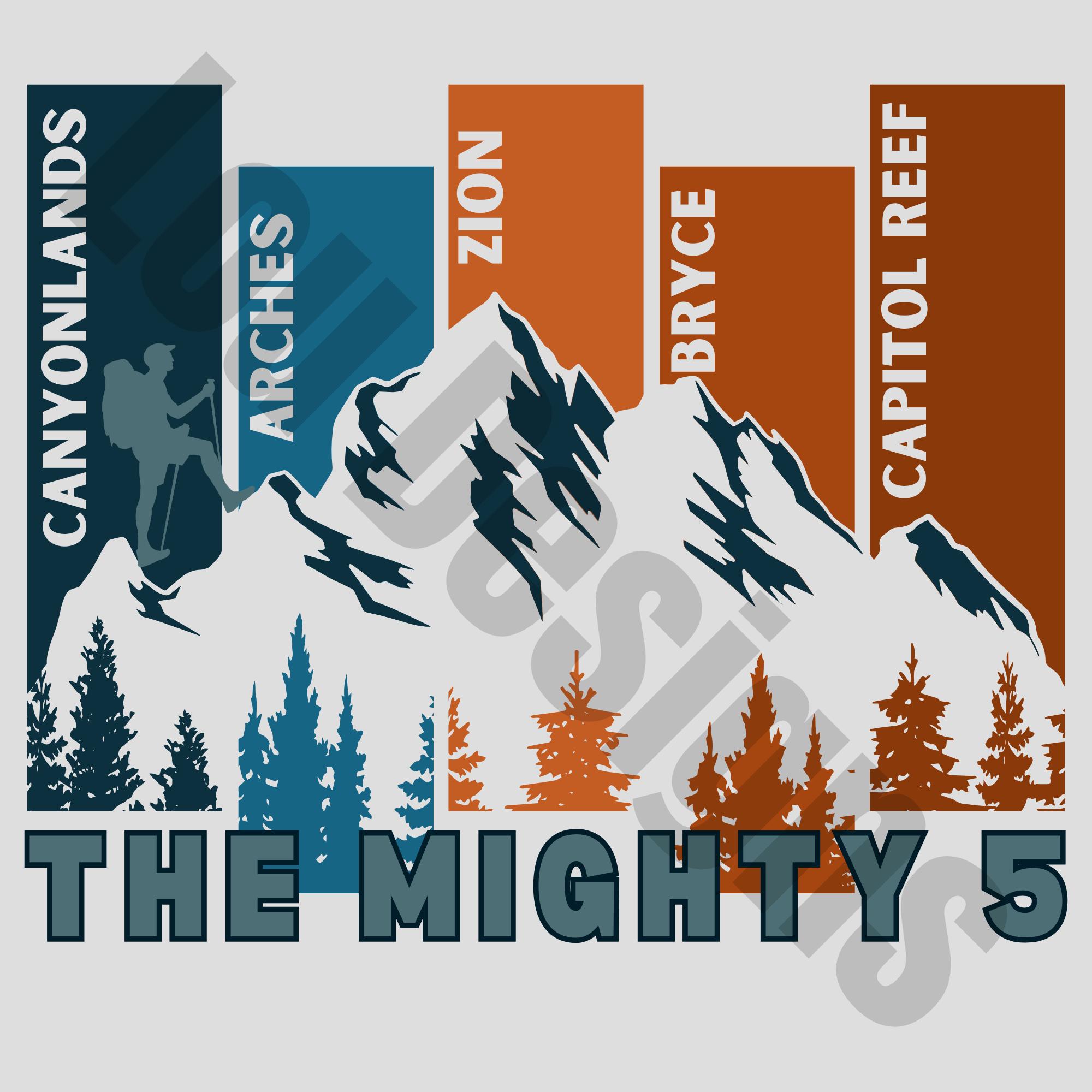 Utah Mighty Five PNG, Utah Mighty Five PNG, Utah National Parks ...