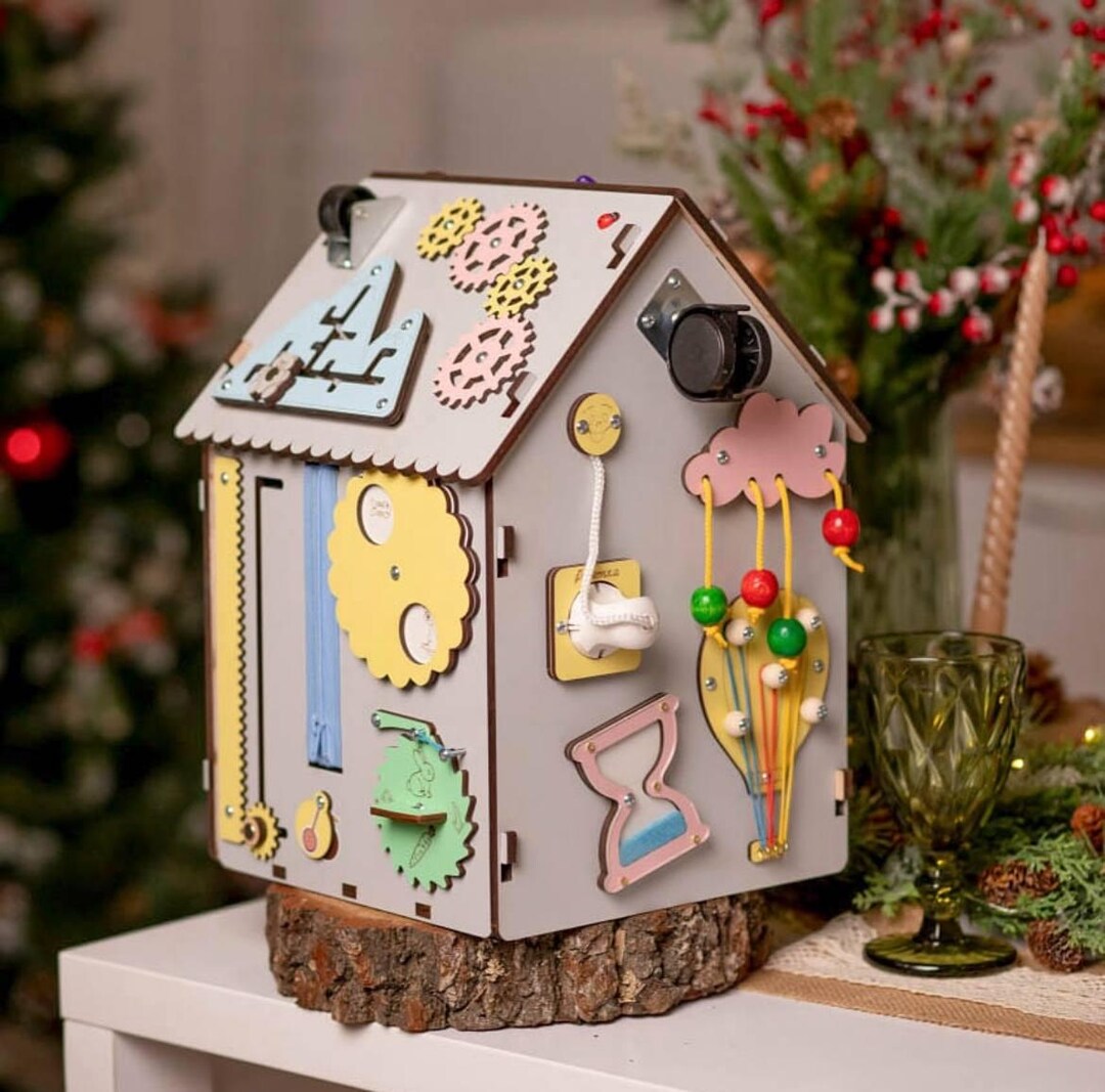 Busy House for Kids, First Birthday Gift, Montessori Busy House ...