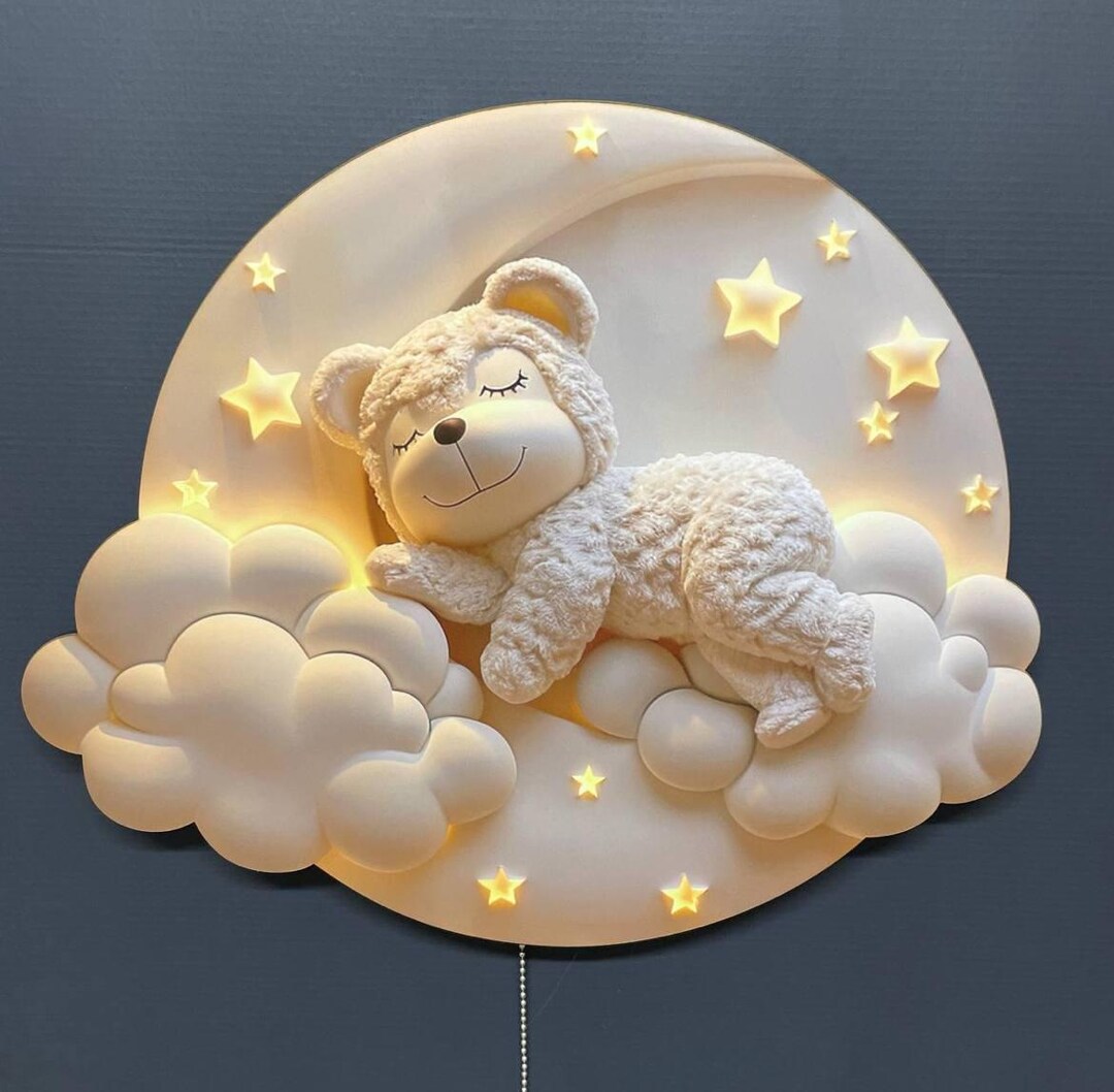 Nursery Lighting , Kids Wall Lamp , Cloud Light, Baby Room Decor ...