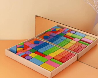 Wooden Building Block Set (24 Pcs) - Montessori Educational Toy - Etsy