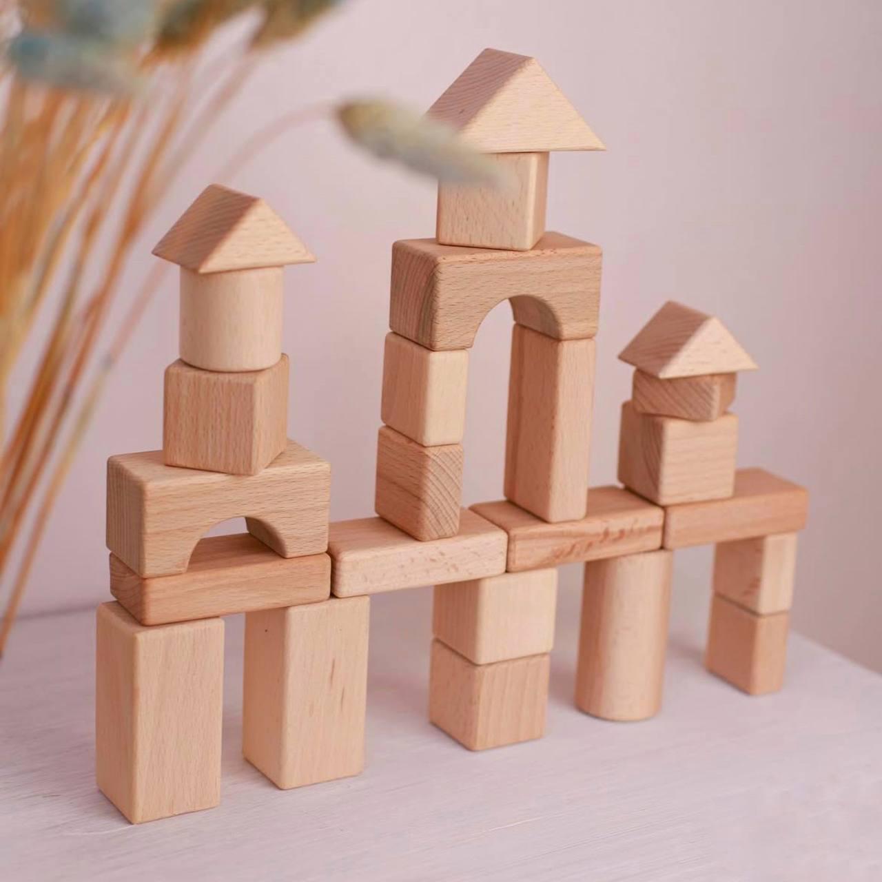 Wooden Building Blocks Set 48 Pcs | Montessori Toys for Kids | Colorful ...
