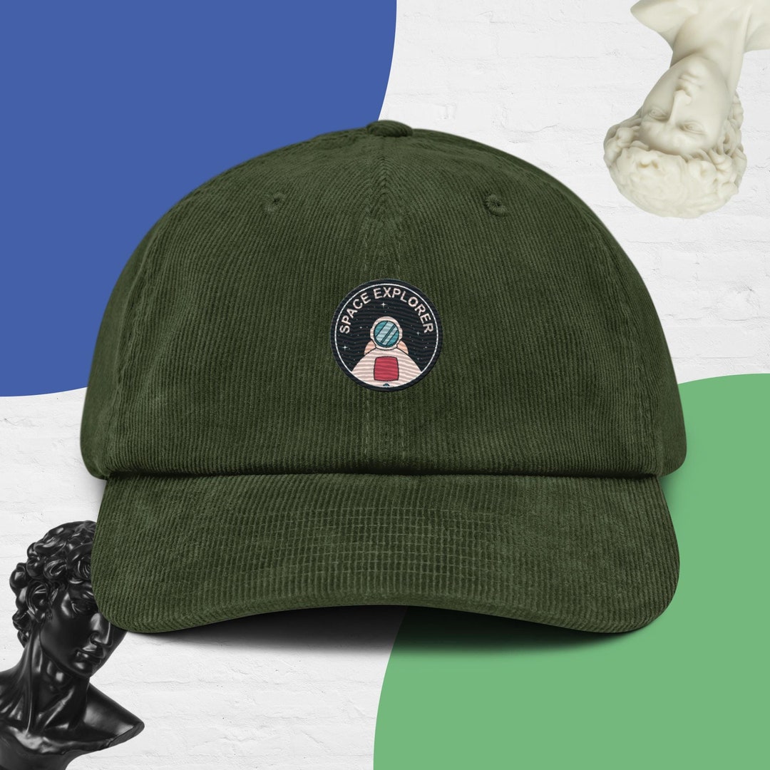 Embroidered Space Explorer Dad Cap, Galaxy Lover Corduroy Hat ...