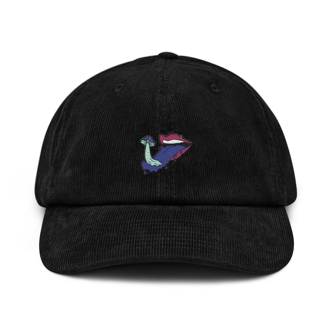 Trippy Mushroom Corduroy Cap, Psychedelic Dad Hat, Festival Merch ...