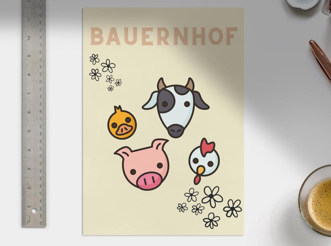 Personalized Farm Animals Workbook – Preschool Learning, Custom Name ...