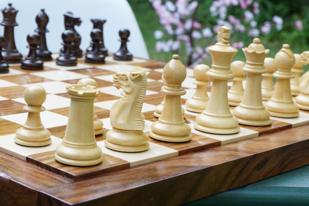 Chess Set | Laughing Knight Staunton Series King 3" Weighted Chess ...