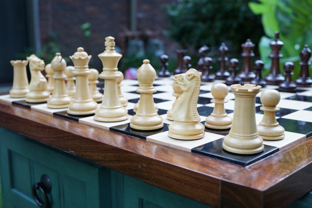 Chess Set | Laughing Knight Staunton Series King 3" Weighted Chess ...