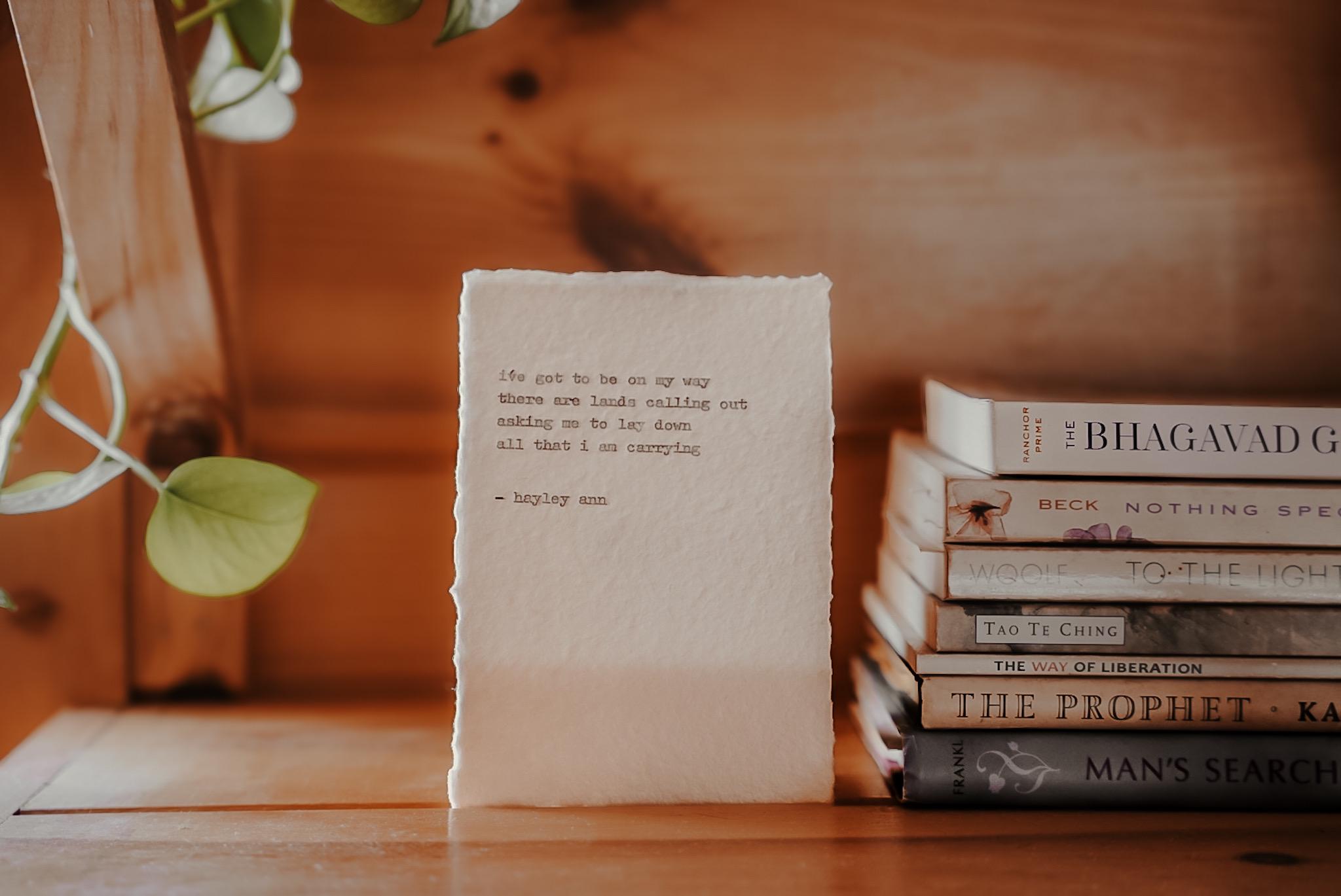 Be on My Way | Typewritten Poetry Print - Etsy