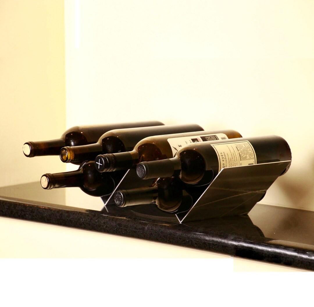 Zig-zag Decorative Wine Rack - Functional Artistic Wine Bottle Holder ...