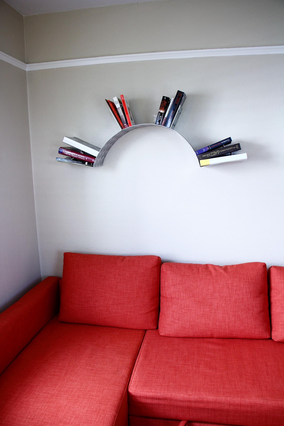 Sun Wall Decorative Bookshelf - Functional Artistic Floating Shelf ...